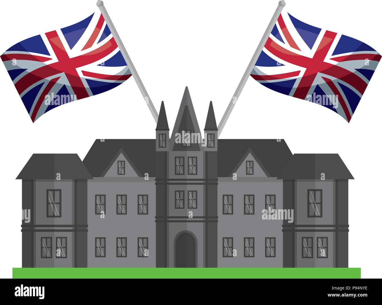 edinburgh castle united kingdom flags Stock Vector Image & Art - Alamy