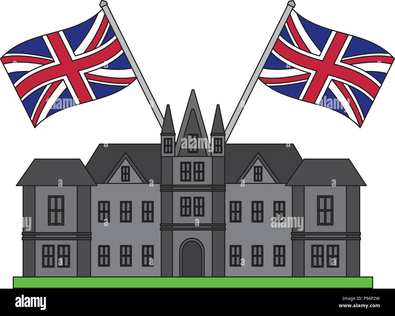 edinburgh castle united kingdom flags Stock Vector Image & Art - Alamy