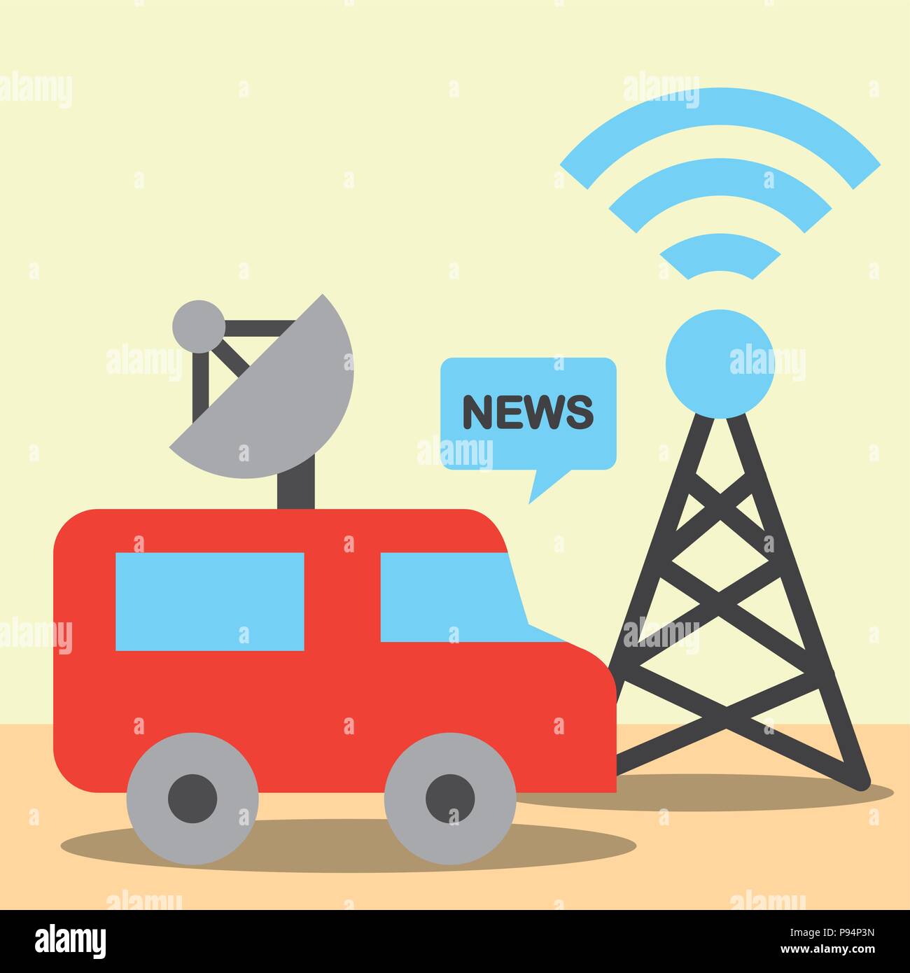 News technology car Stock Vector Images - Alamy