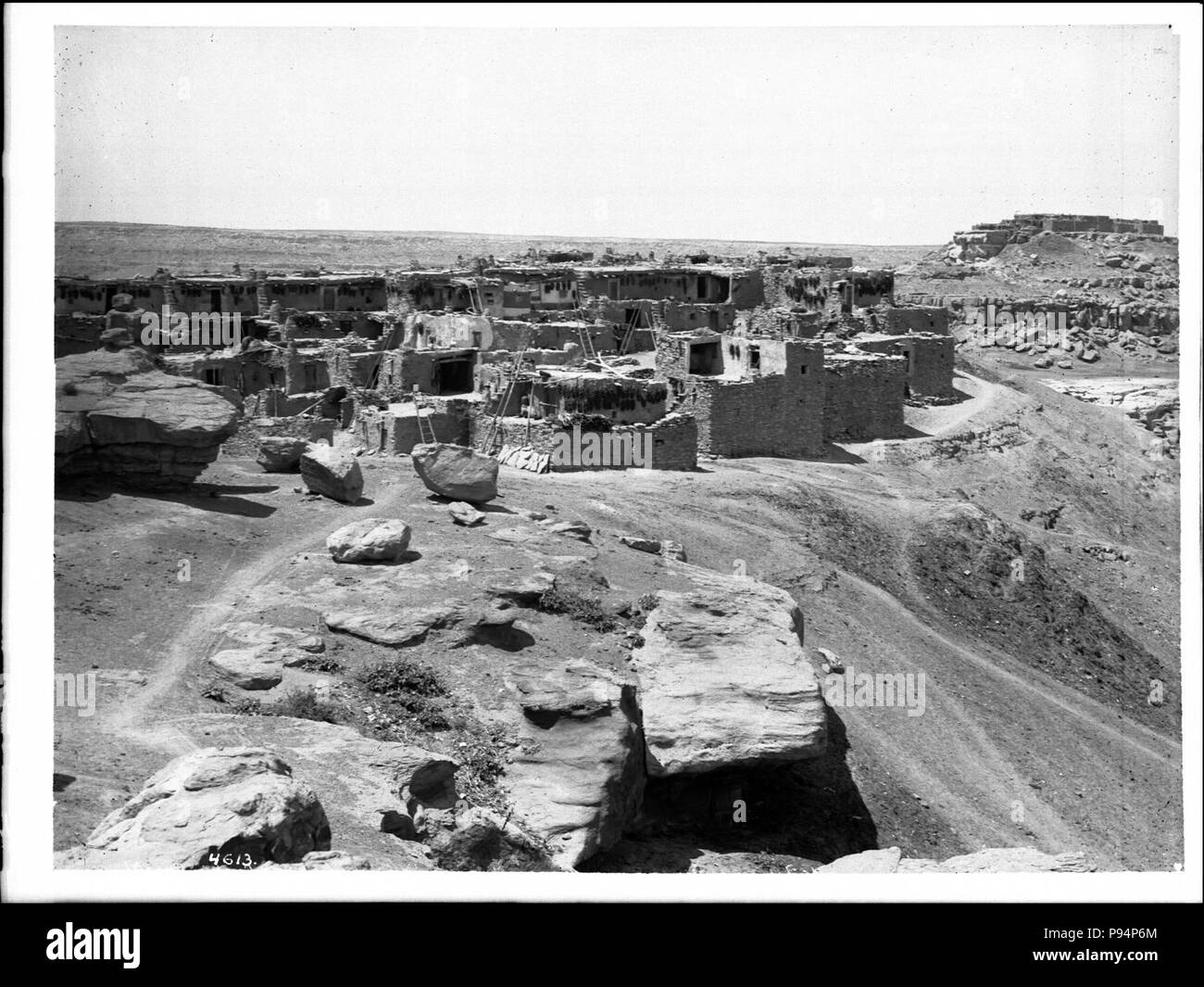 A general view of the pueblo of Mishongnovi (Mashongnavi) with the ...