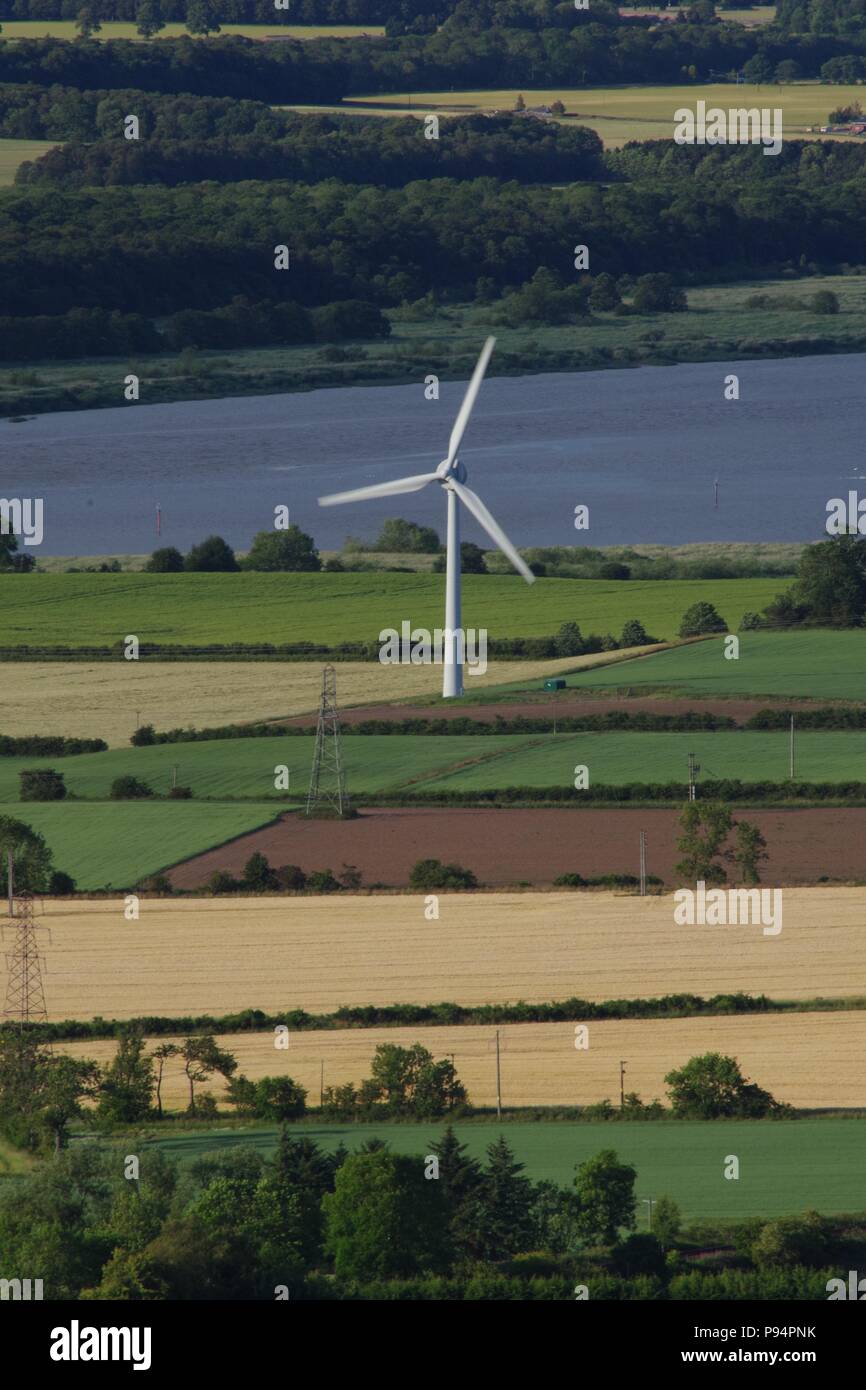 Summer Farming Landscape of the Tay Valley. Abernethy, Perth, Scotland ...