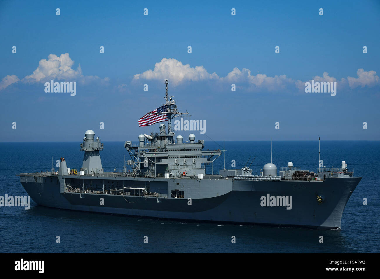 180713-N-XT273-1252 BLACK SEA (July 13, 2018) The Blue Ridge-class ...