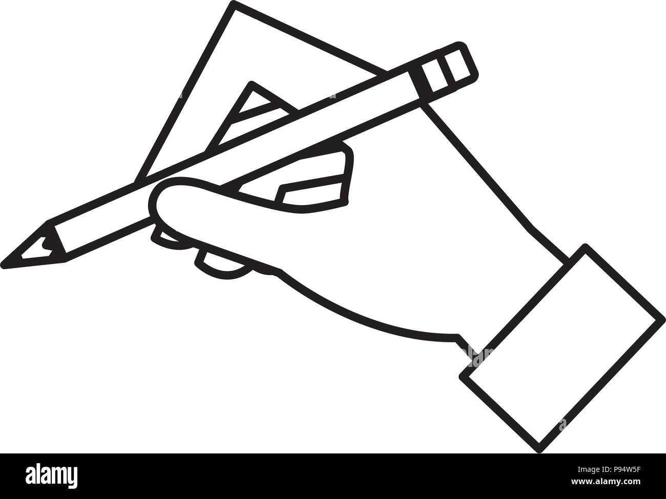hand writing with pencil Stock Vector Image & Art - Alamy
