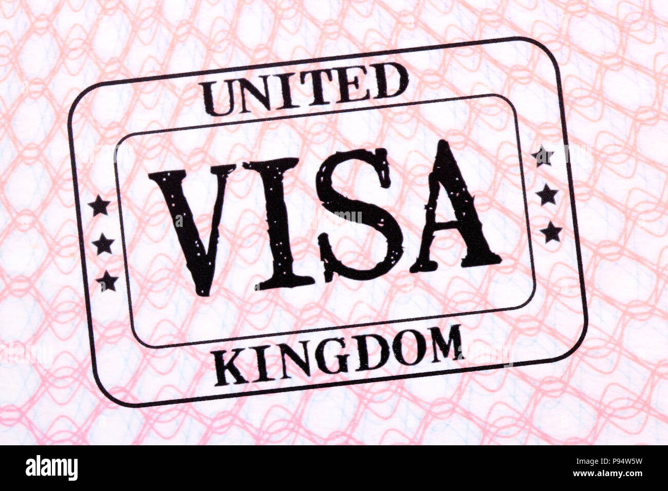 British passport page hi-res stock photography and images - Alamy