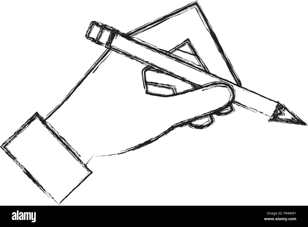 hand writing with pencil Stock Vector Image & Art - Alamy