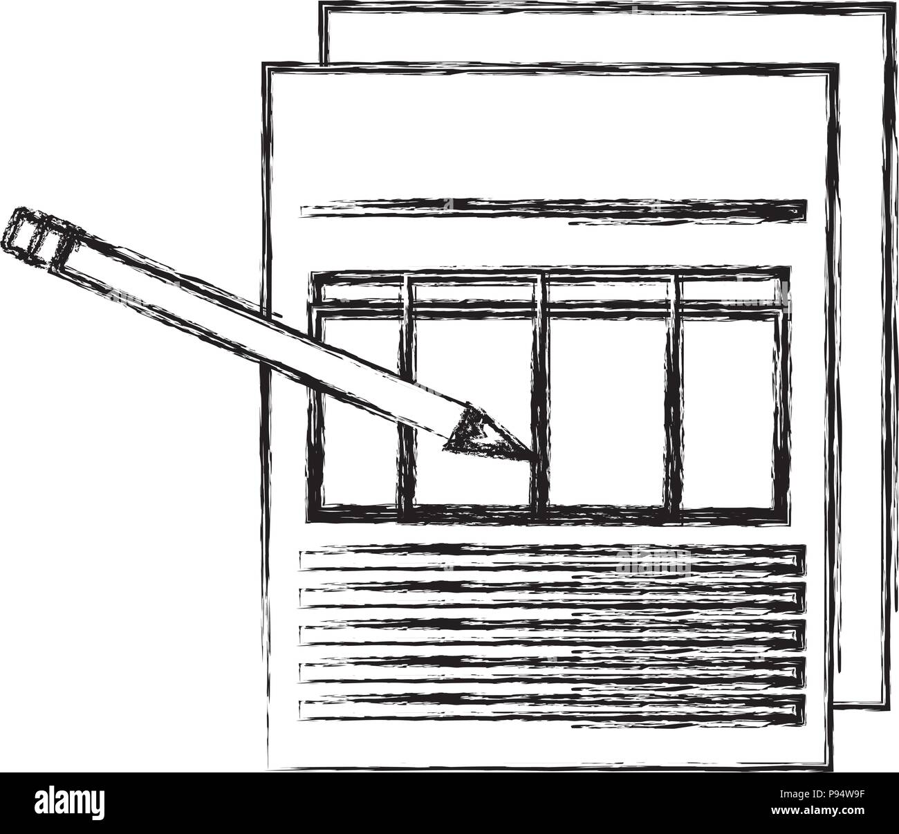 pencil write with documents Stock Vector Image & Art - Alamy