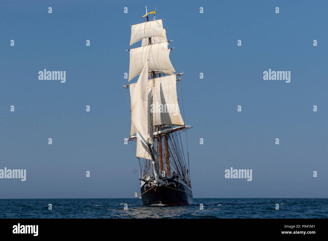 German Tall Ship Morgenstar takes part in the parade of Sail before ...