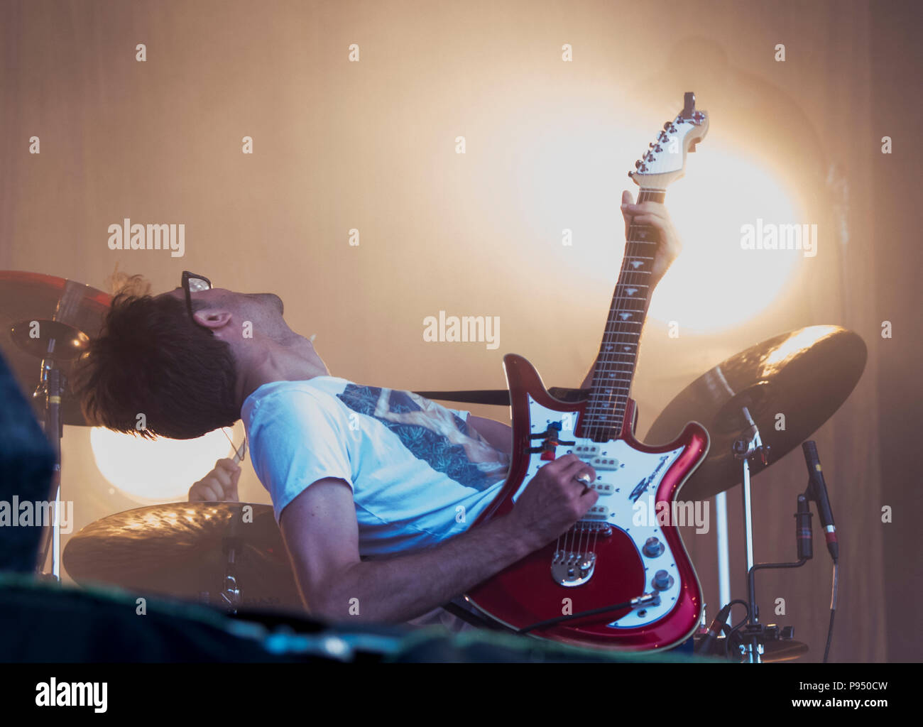 Justin Young from The Vaccines performing live at Latitude Festival ...