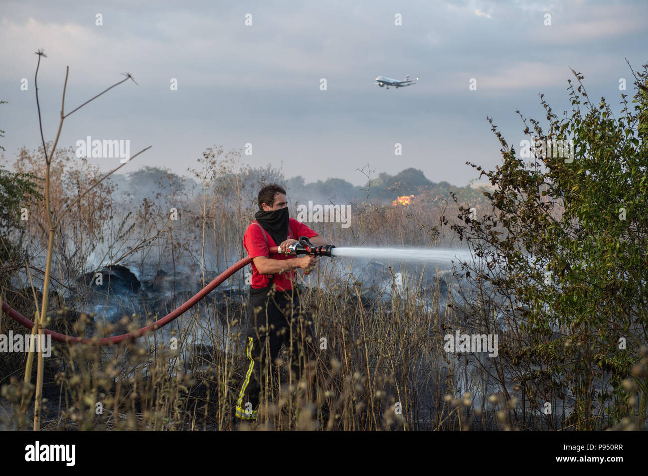 London, United Kingdom. 14 July 2018. Fifteen fire engines and 97 ...
