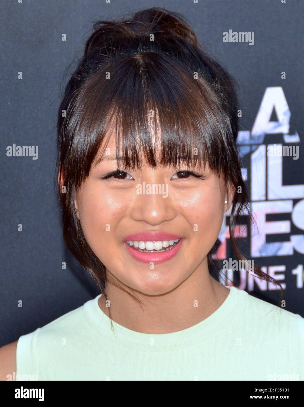 Los Angeles, California, USA. 14th June, 2015. HALEY TJU arrives at the ...