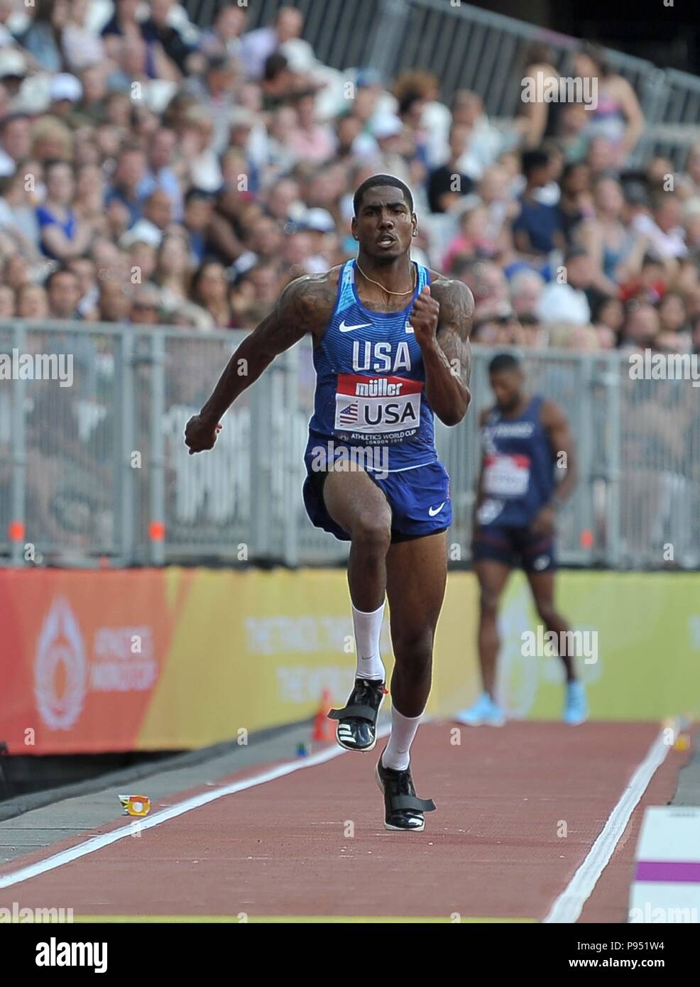 Donald Scott (USA) in the mens triple jump. Athletics World Cup. London ...
