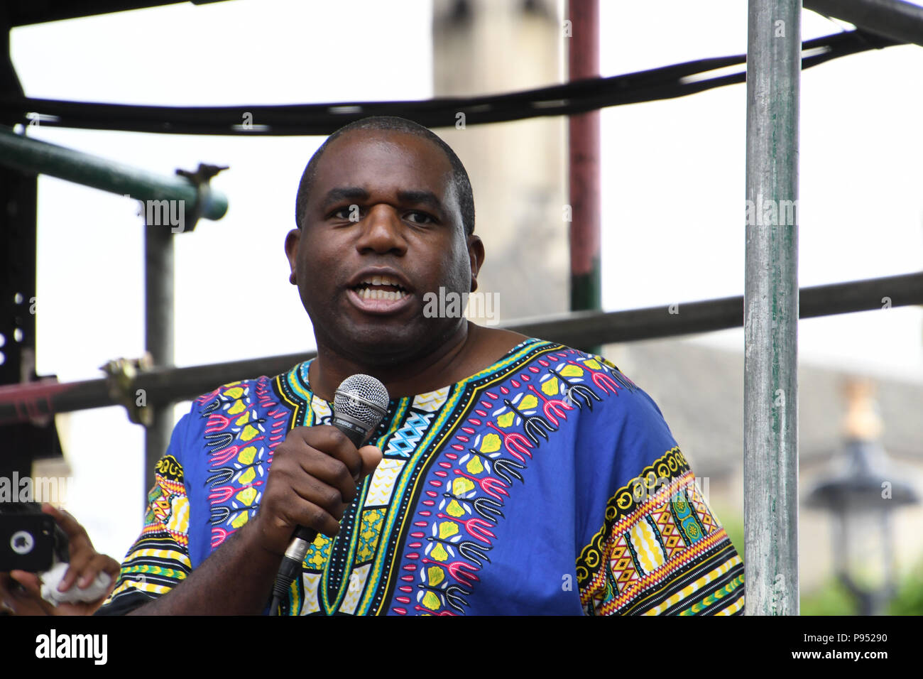 Speaker David Lammy MP rally at Whitehall against Tommy Robinson, Trump ...