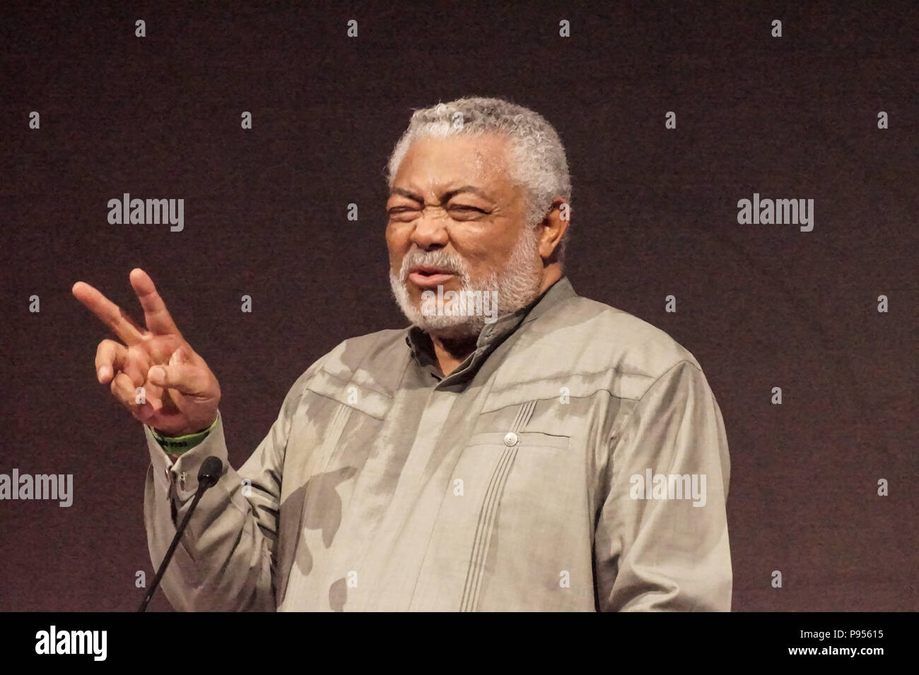 14 July 2018. London, England. Former President of Ghana, Jerry John ...