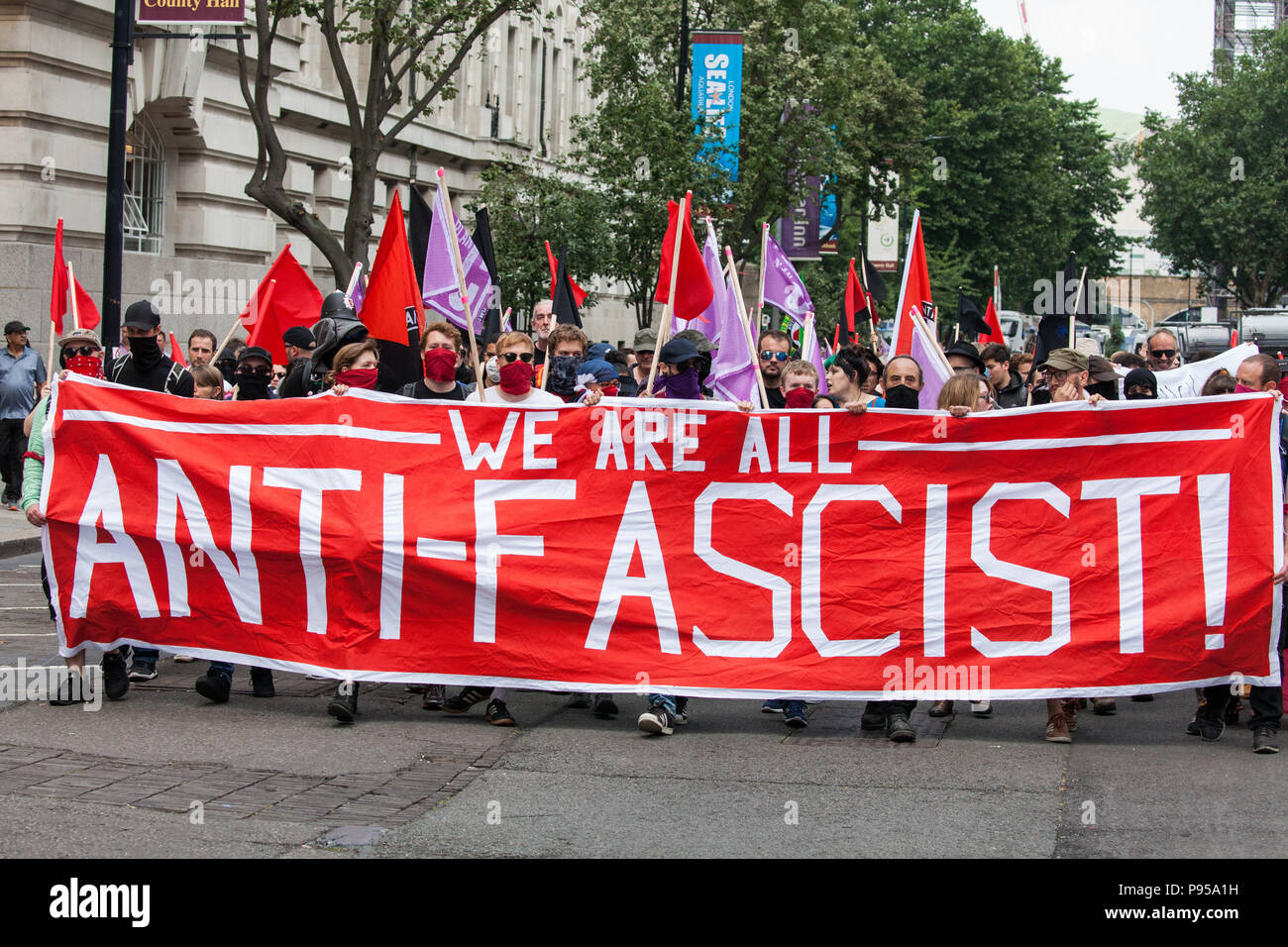 Us anti fascism banner hi-res stock photography and images - Alamy