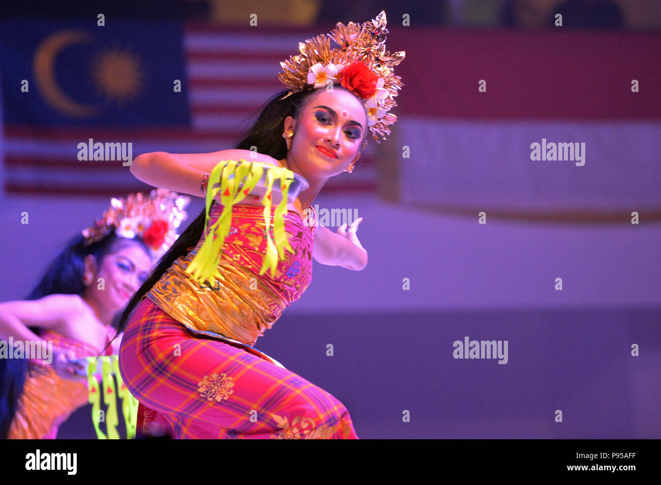 Kota Kinabalu. 15th July, 2018. Dancers from Indonesia perform during ...
