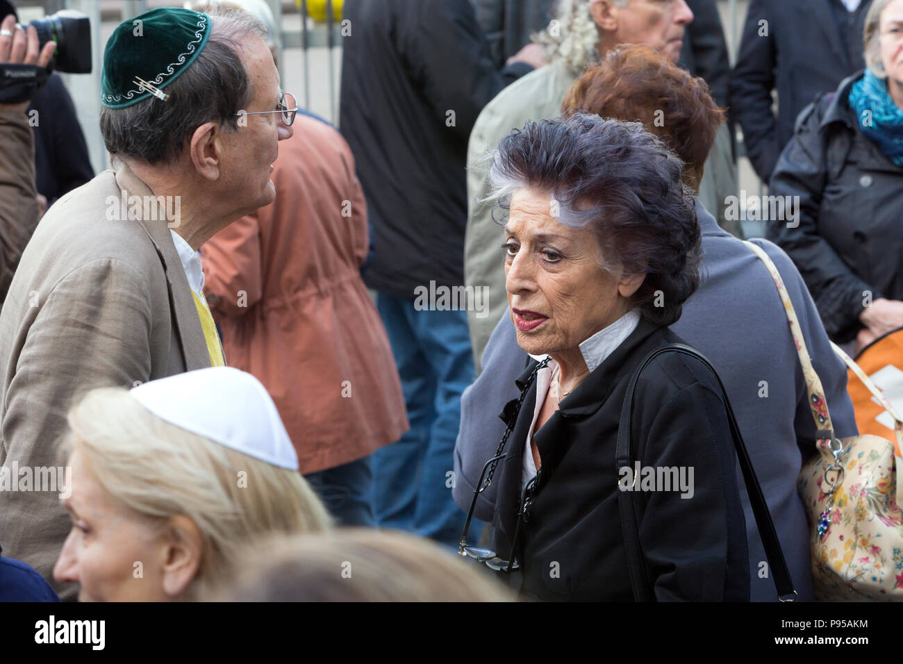Berlin, Germany - Lea Rosh, participant of the solidarity rally in ...