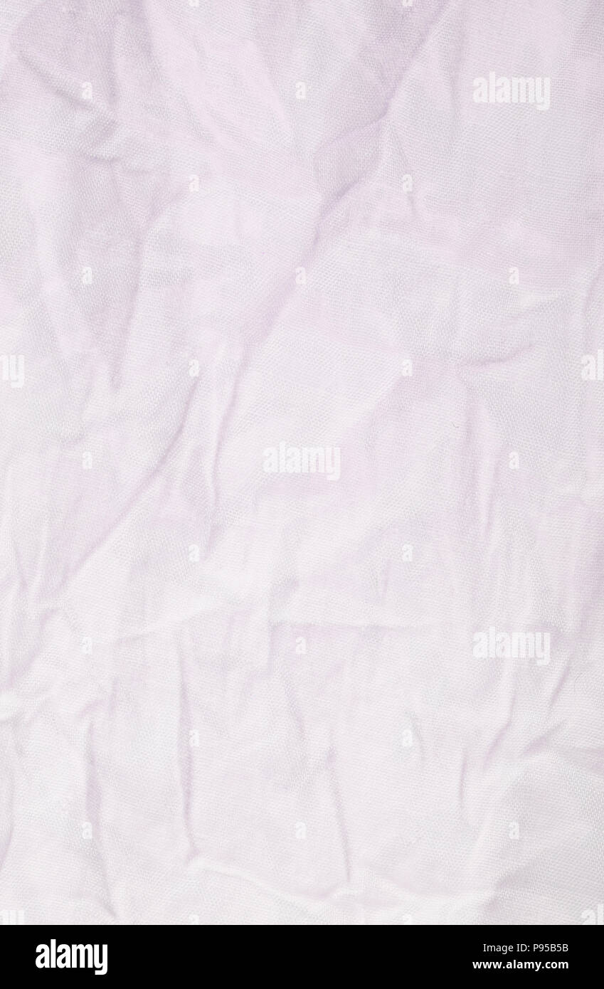 White wrinkled fabric texture. Closeup Stock Photo - Alamy