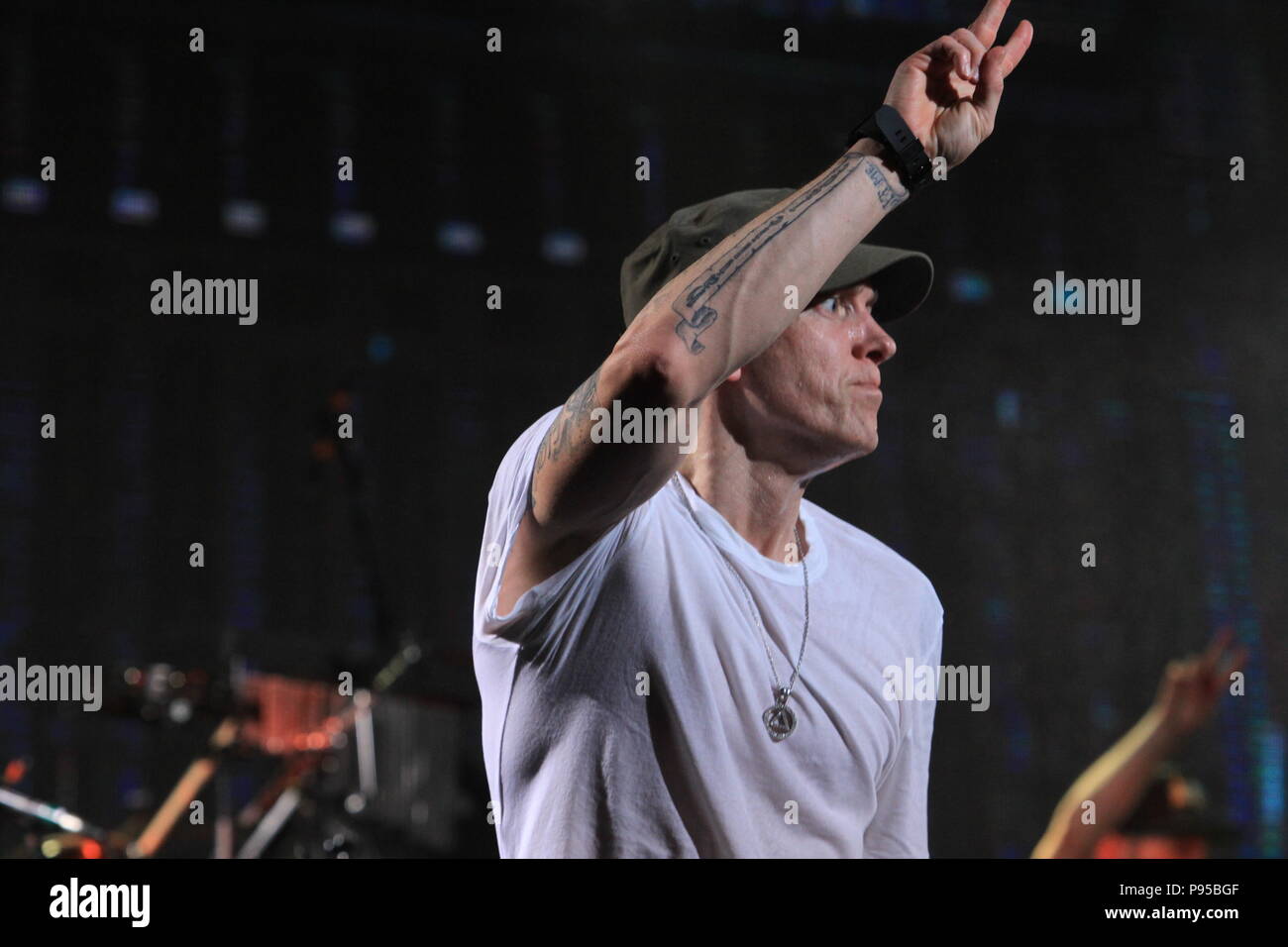 EMINEM concert at G-Shock 30th Anniversary Party at Basketball city ...
