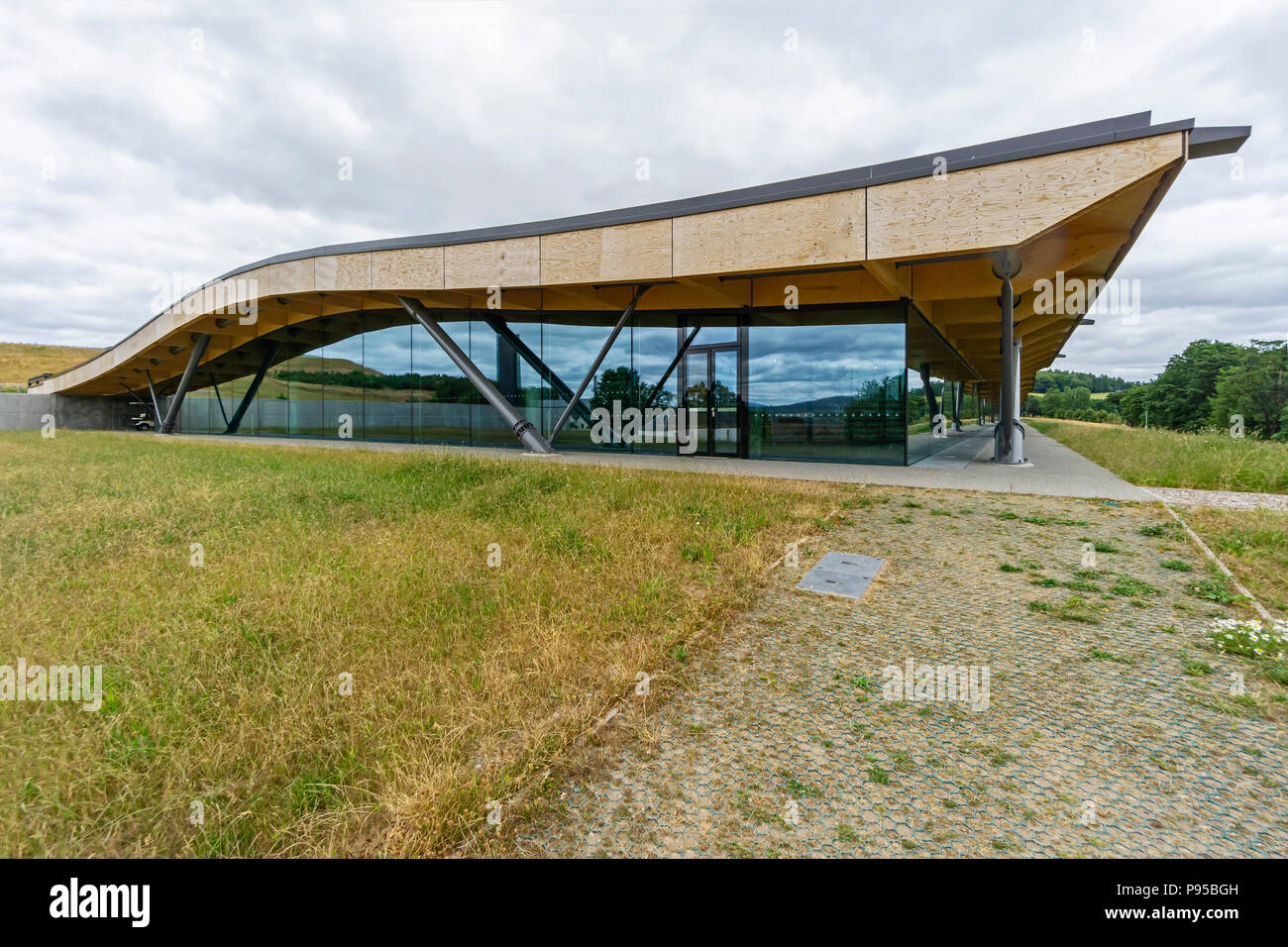 View from south of the new Macallan whisky distillery and visitor ...