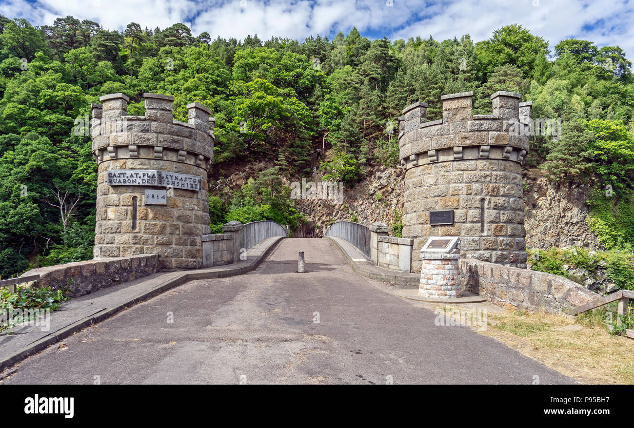 The old Craigellachie Bridge spanning the River Spey at Craigellachie ...