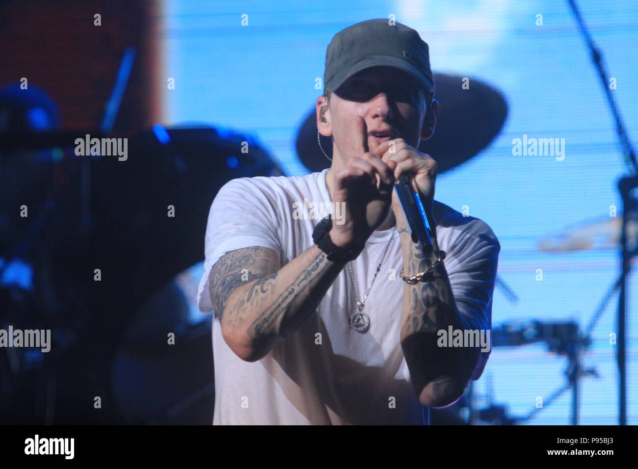 EMINEM concert at G-Shock 30th Anniversary Party at Basketball city ...