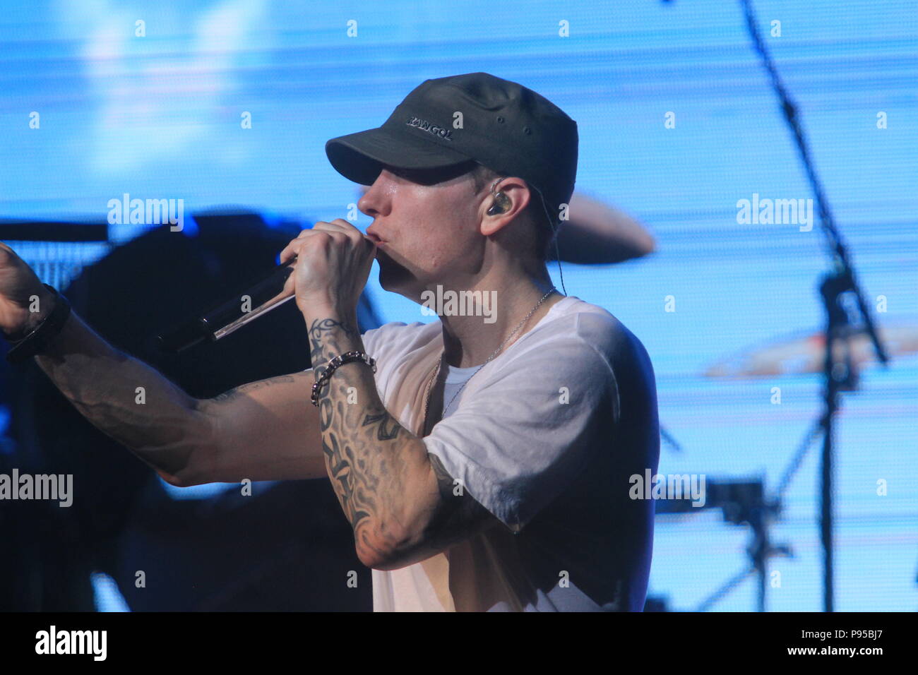 EMINEM concert at G-Shock 30th Anniversary Party at Basketball city ...