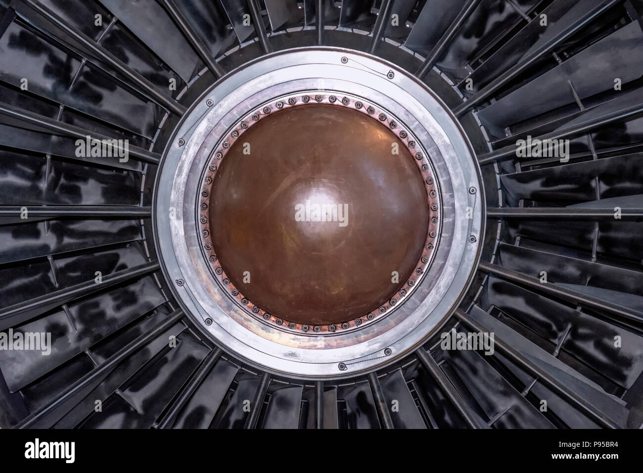 Inside of a powerful aircraft jet engine Stock Photo - Alamy