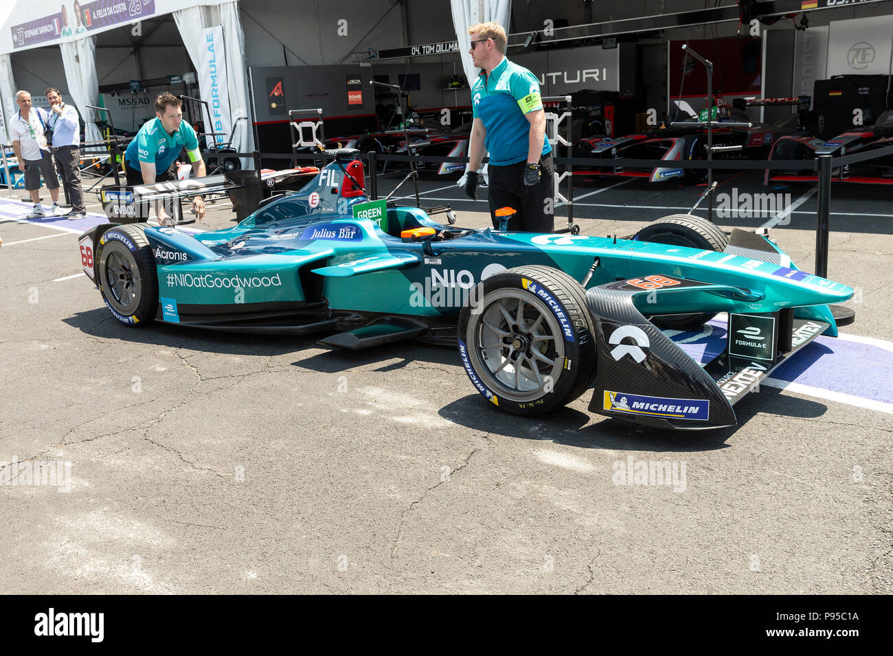 New York, United States. 13th July, 2018. Preparation in garages for ...