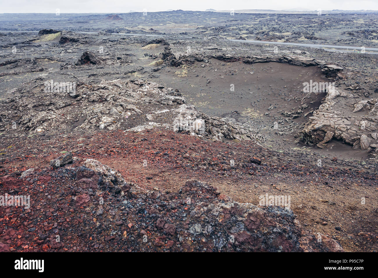 Landscape of Stampar volcanic area in Reykjanes UNESCO Global Geopark ...