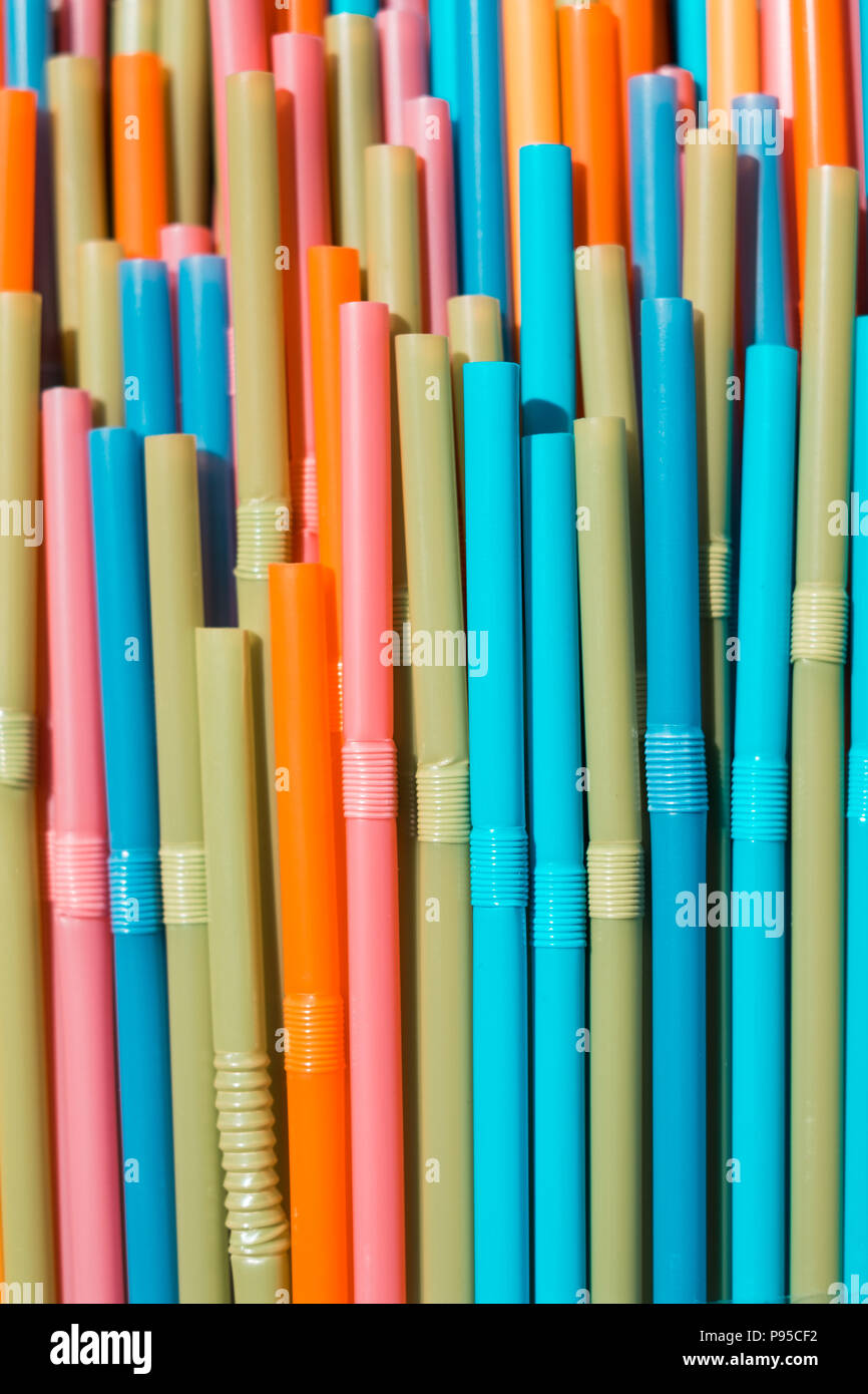 Plastic drinking straws abstract hi-res stock photography and images ...
