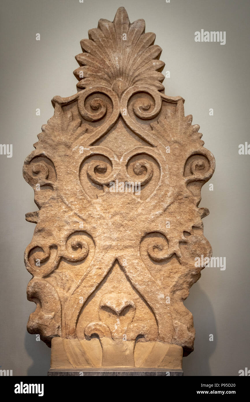 Temple Arcoterion, Island Marble, Found in Sounian, Decorated with ...