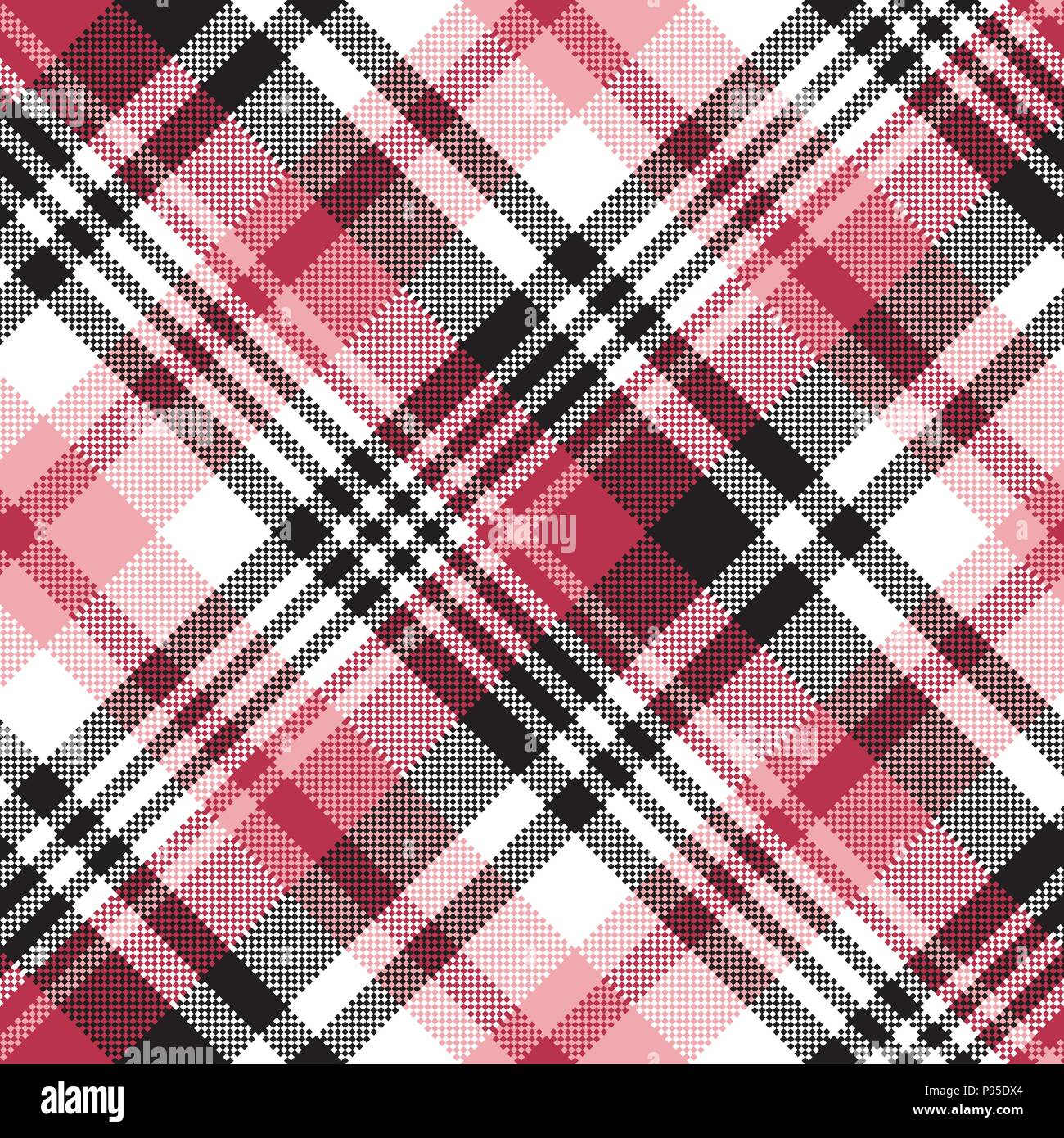 White pink color plaid seamless pattern. Vector illustration Stock ...