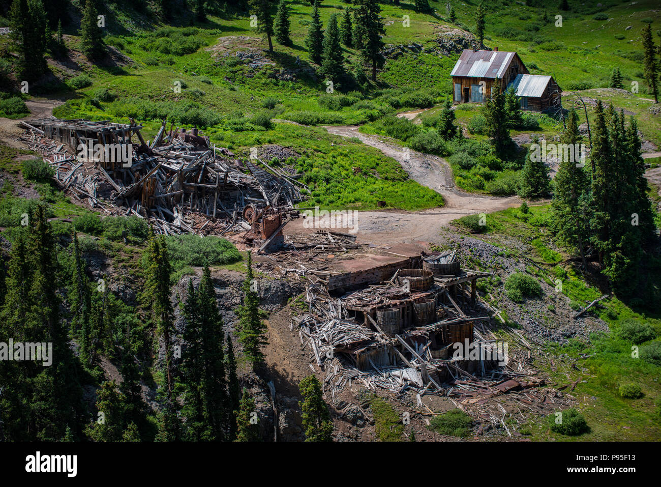 Mine Ruins along the Alpine Loop Colorado Stock Photo - Alamy