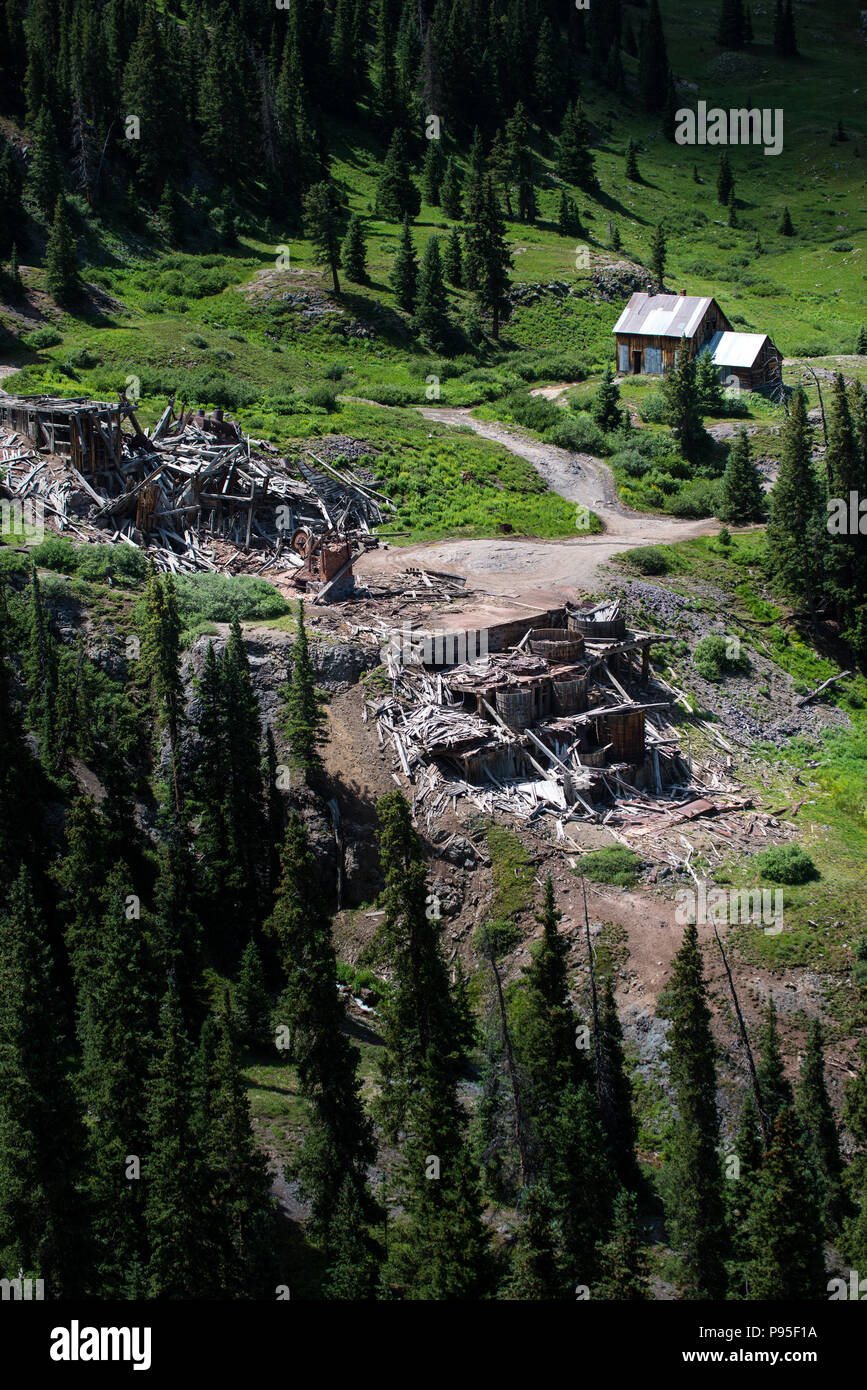 Mine Ruins along the Alpine Loop Colorado Stock Photo - Alamy
