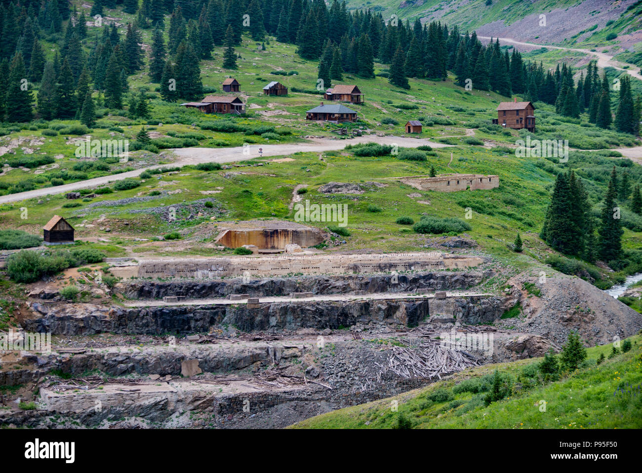 Animas Forks Ghost town Alpine Loop near Silverton Colorado Stock Photo ...