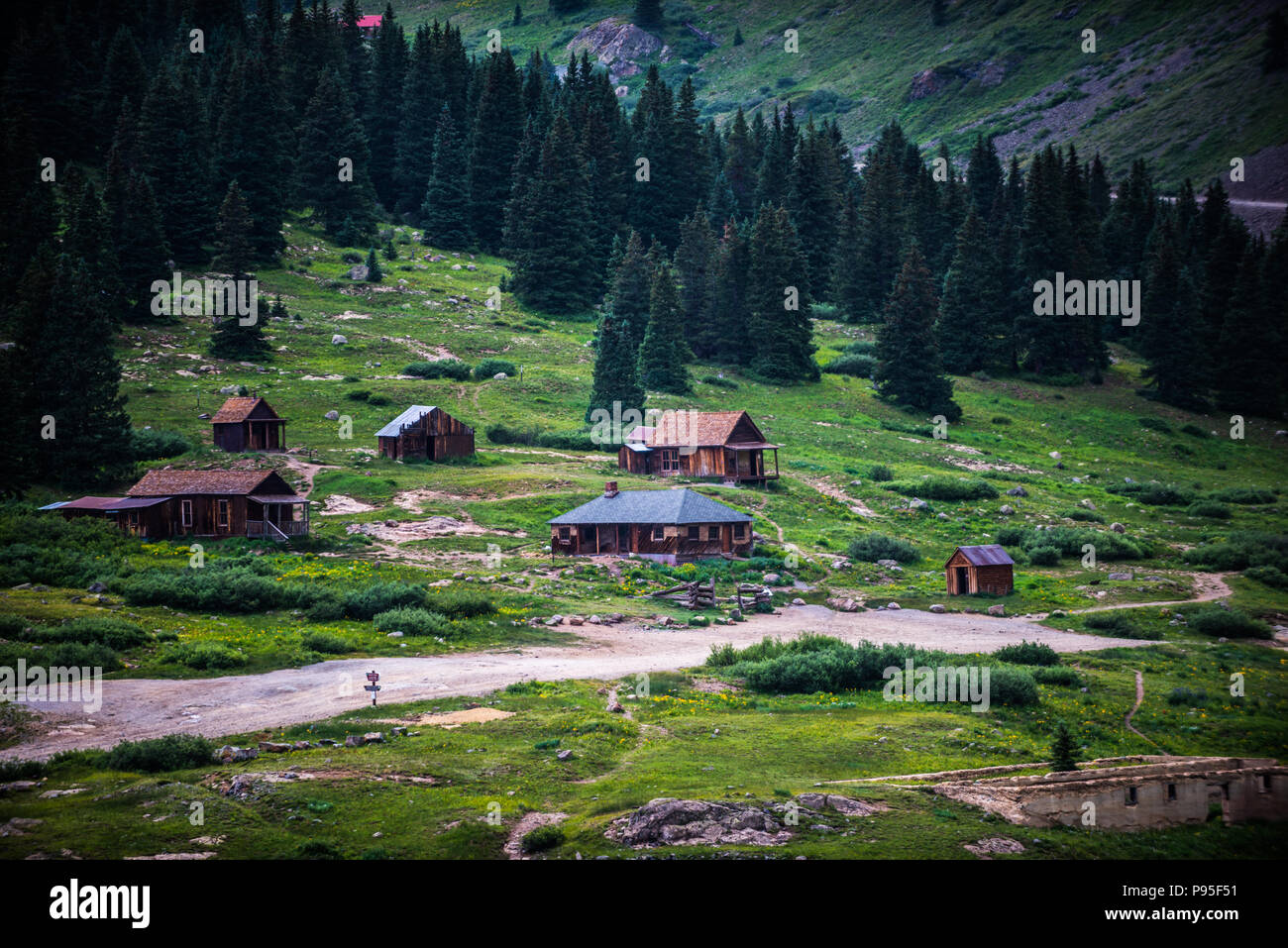 Animas Forks Ghost town Alpine Loop near Silverton Colorado Stock Photo ...