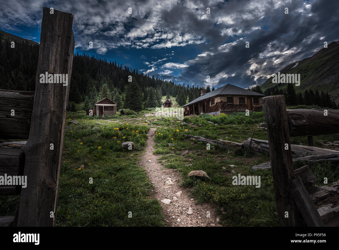 Animas Forks Ghost town Alpine Loop near Silverton Colorado Stock Photo ...