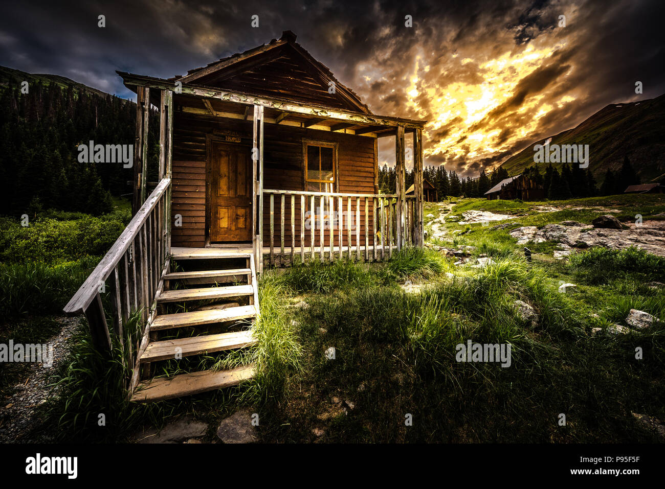 Animas Forks Ghost town Alpine Loop near Silverton Colorado Stock Photo ...