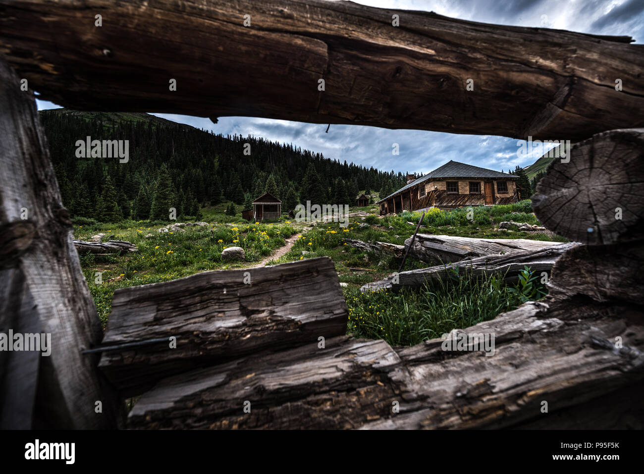 Animas Forks Ghost town Alpine Loop near Silverton Colorado Stock Photo ...