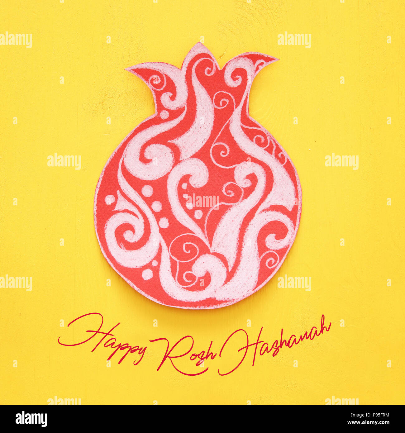 Rosh hashanah (jewish New Year holiday) concept. Traditional symbol ...