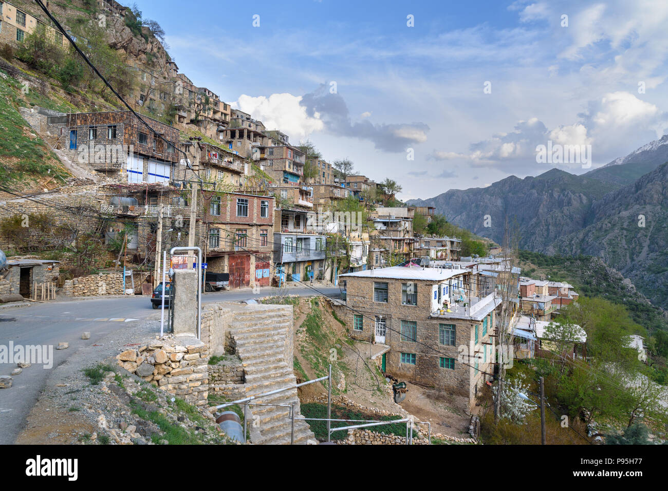 Howraman, Kurdistan Province, Iran - April 4, 2018: View on Howraman ...