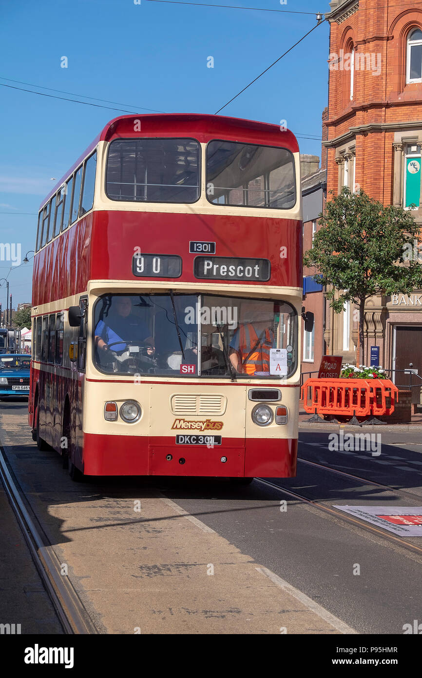 Vintage buses on display at vintage bus rally Stock Photo - Alamy