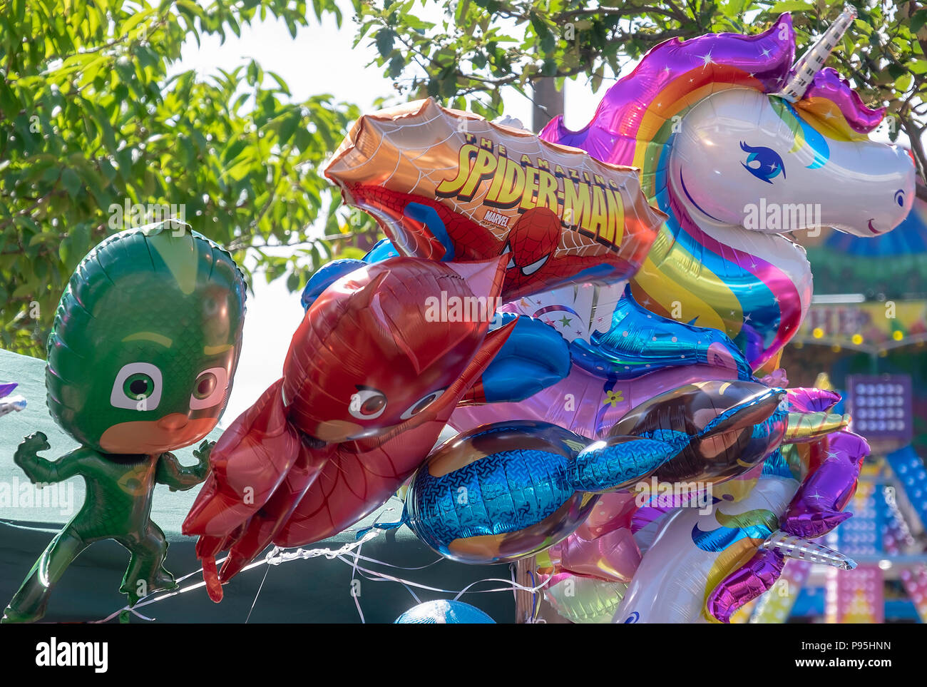Novelty Balloons at fair ground Stock Photo - Alamy