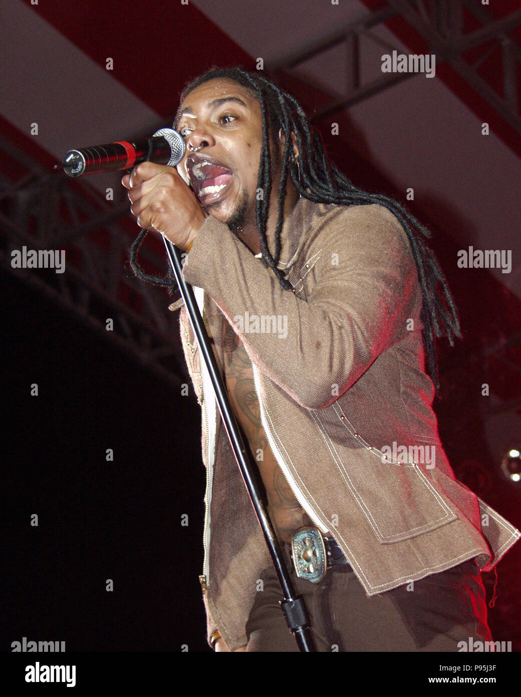 COLUMBIA, SC - April 5: Lajon Witherspoon of Sevendust performs at 3 ...