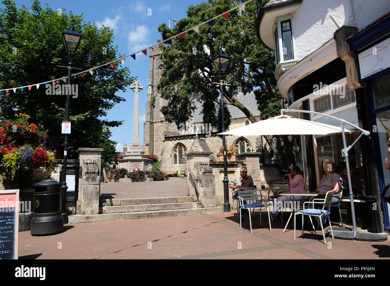 A view of St Giles & St Nicholas' Church in Sidmouth, Devon, UK Stock ...