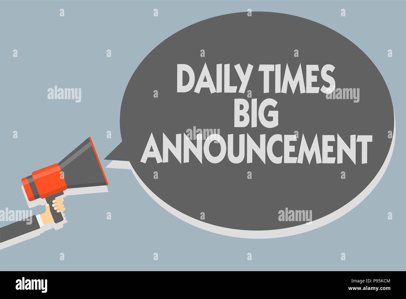 Text sign showing Daily Times Big Announcement. Conceptual photo ...