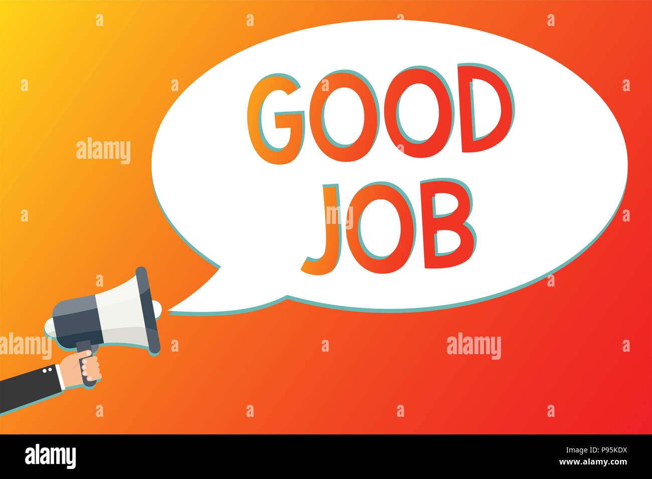 Writing note showing Good Job. Business photo showcasing encourage ...