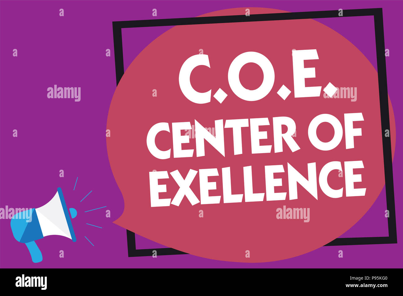 Text sign showing C.O.E Center Of Excellence. Conceptual photo being ...
