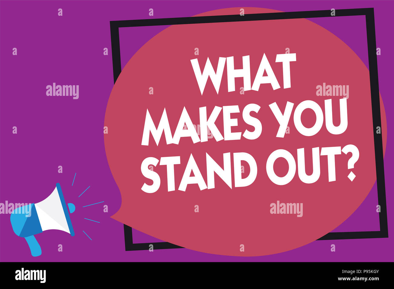 Text sign showing What Makes You Stand Out question. Conceptual photo ...