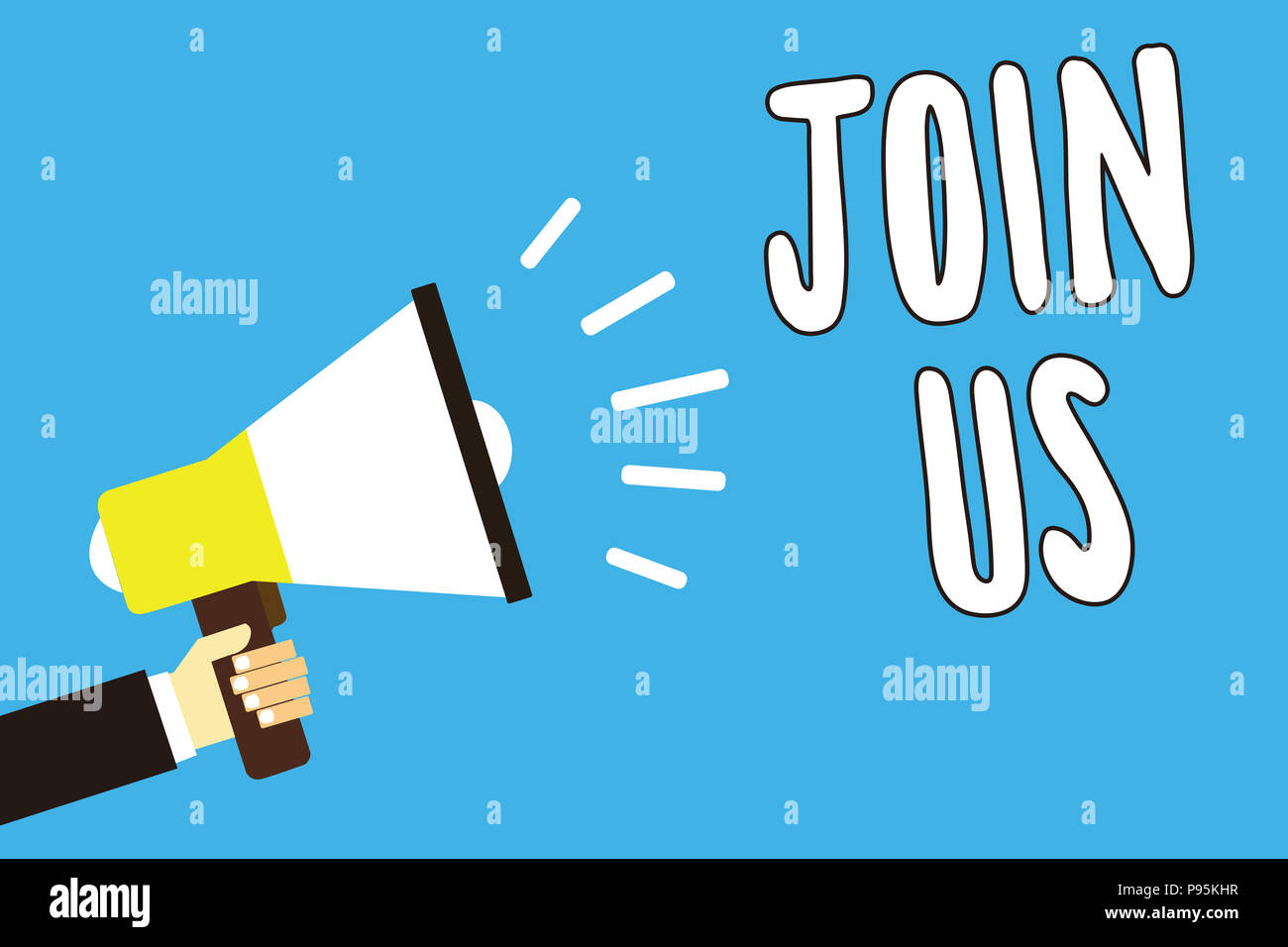 Conceptual hand writing showing Join Us. Business photo text Register ...